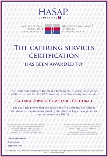 Audit cateringových služeb AHR ČR | HASAP.cz